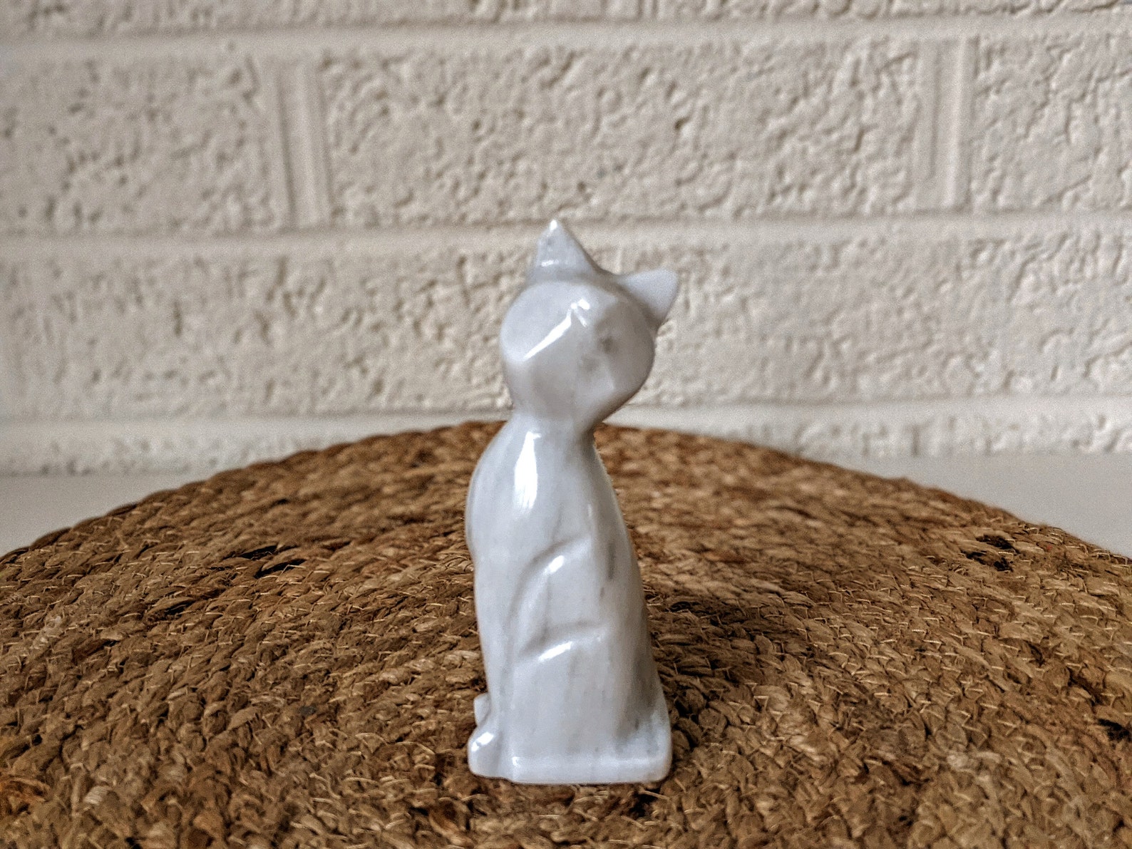 Vintage Carved Marble Cat Carved Stone Cat Figurine - Etsy