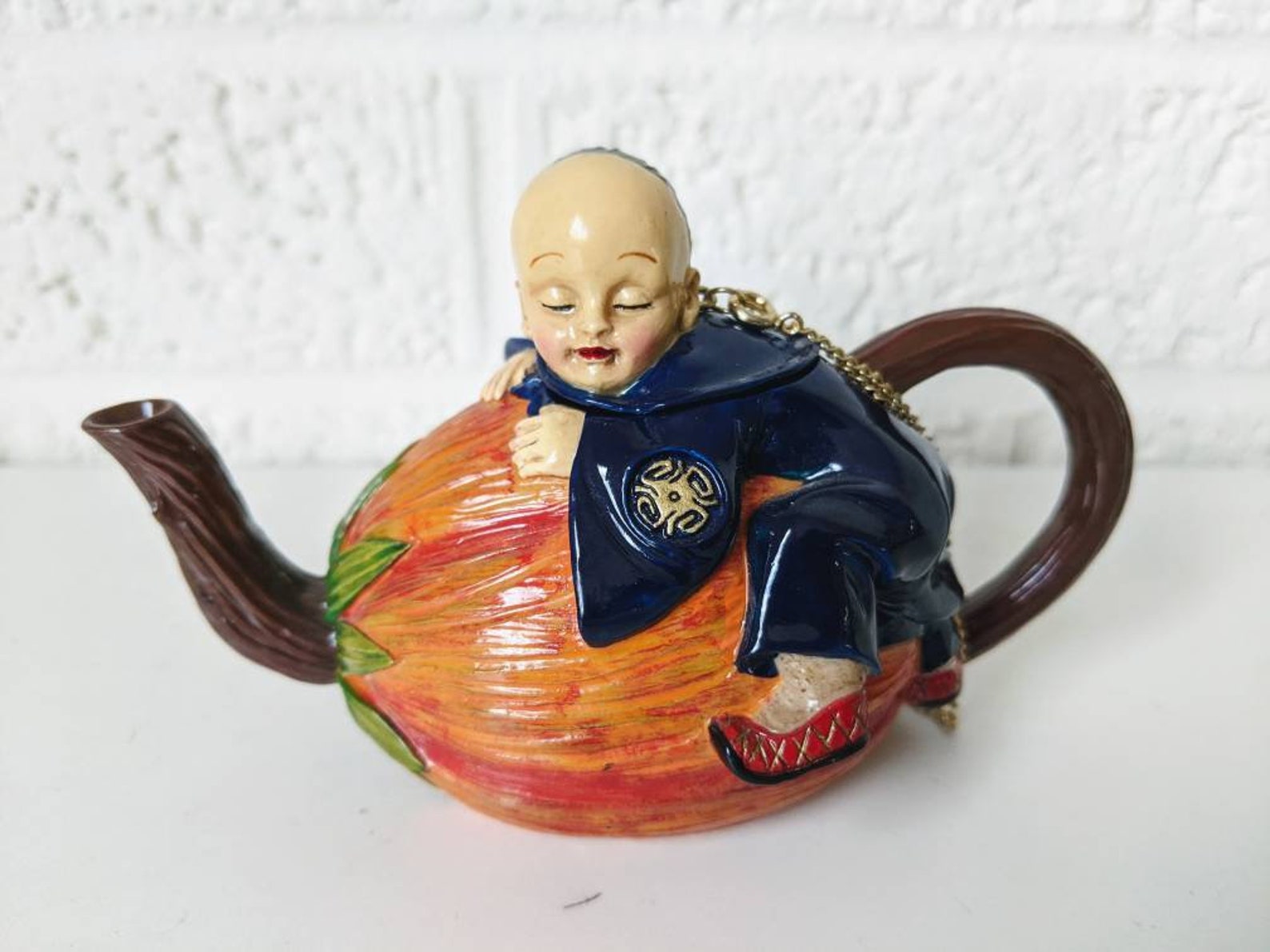 Vintage Sarna Nini China Doll Resin Decorative Teapot | Etsy