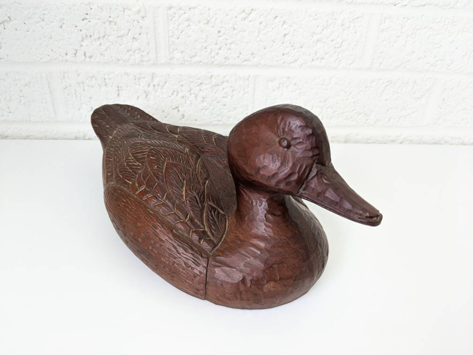 Vintage Red Mill MFG Duck Decoy Hand Carved | Etsy