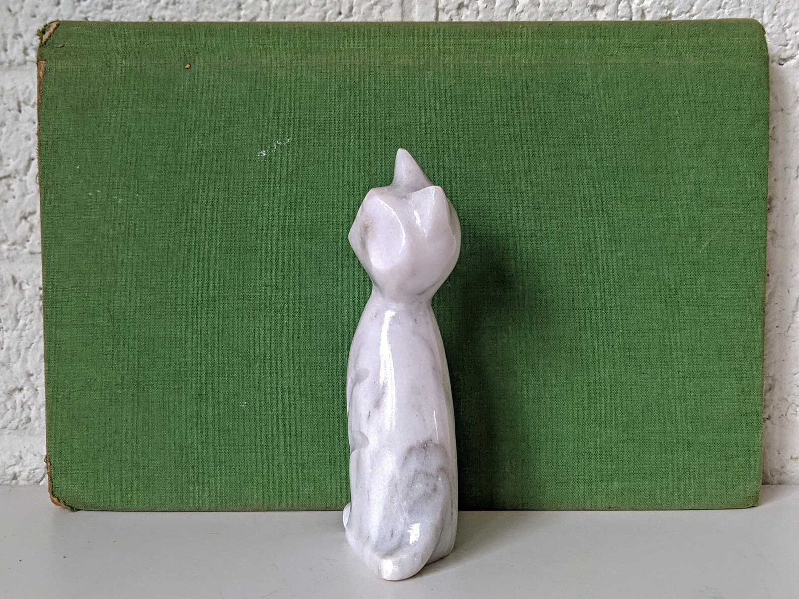 Vintage Carved Marble Cat Carved Stone Cat Figurine - Etsy