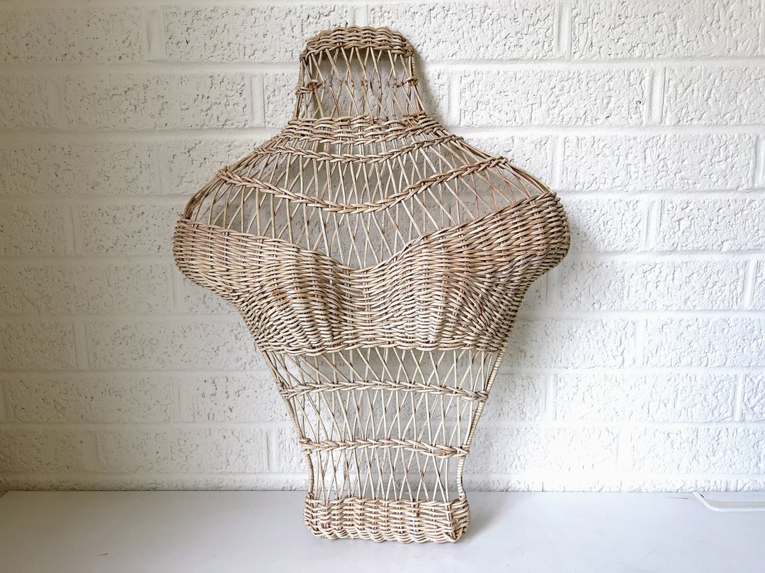 Vintage Wicker Rattan Mannequin Torso Wall Hanging - Etsy