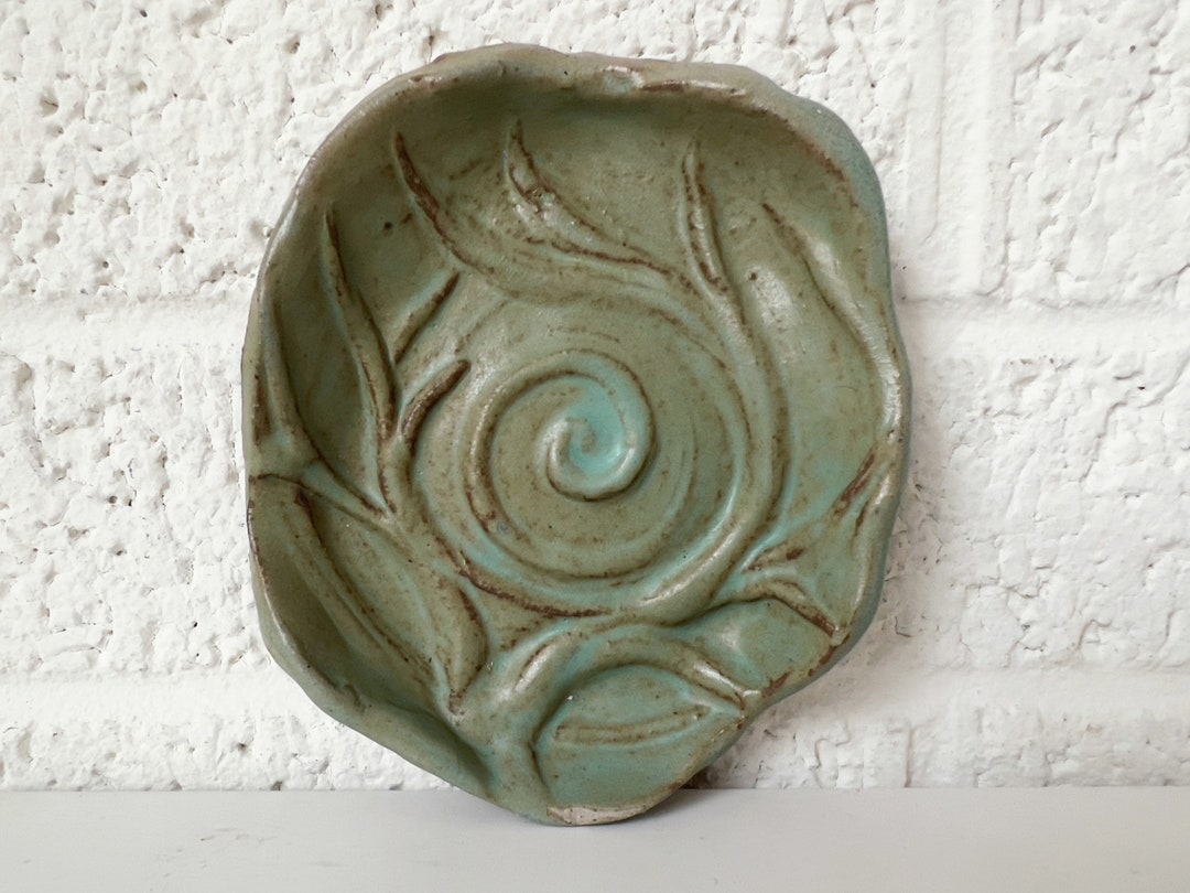 Studio Pottery Dish With Tree and Spiral Branches | Melissa Ball ...