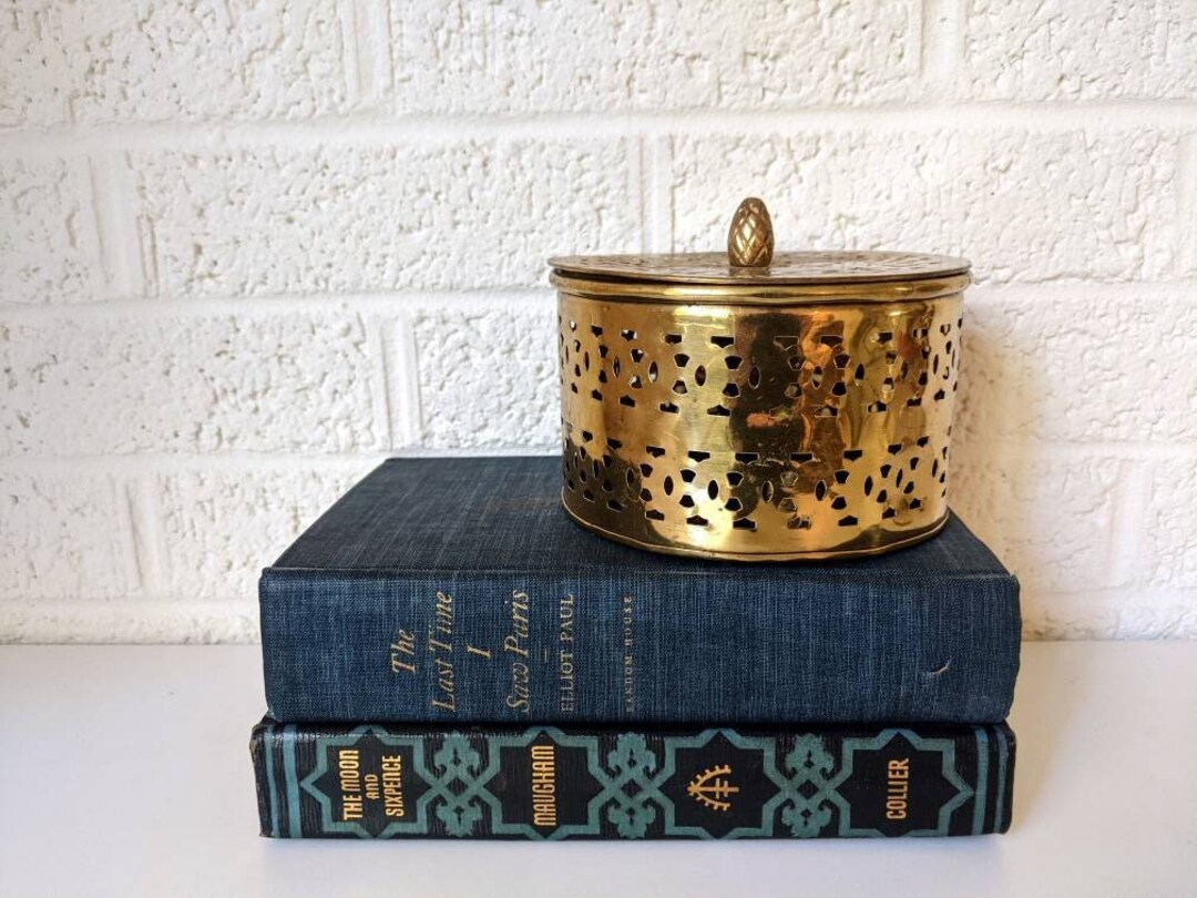 Vintage Brass Box With Lid | Potpourri Box | Openwork / Pierced Brass ...