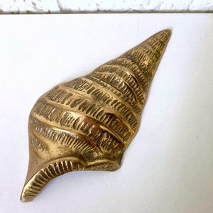 Vintage Brass Seashell Wall Art - Etsy