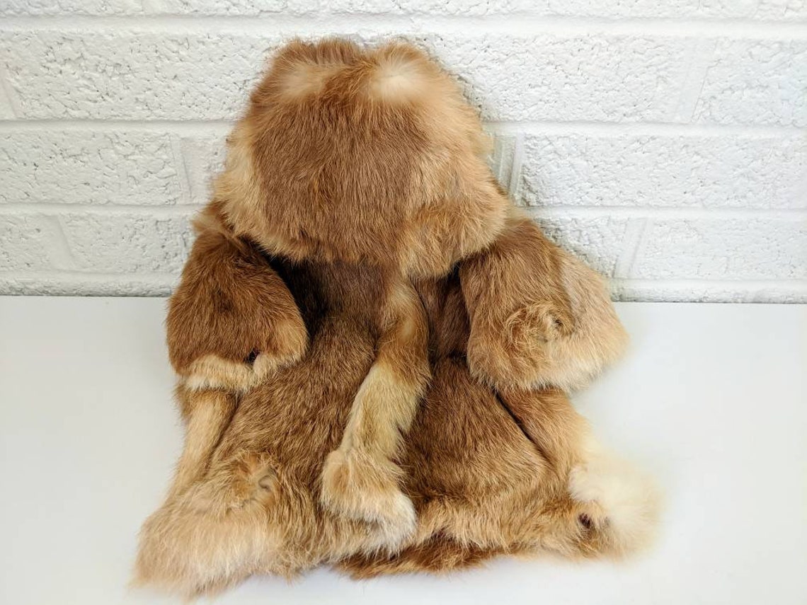 Vintage Real Fur Doll or Newborn Coat with Hood and Cap | Etsy