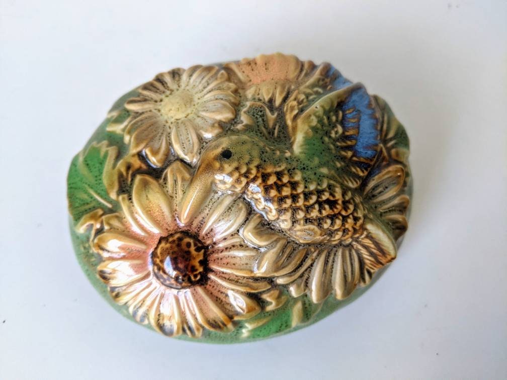 Vintage Ceramic Hummingbird Paperweight | Etsy