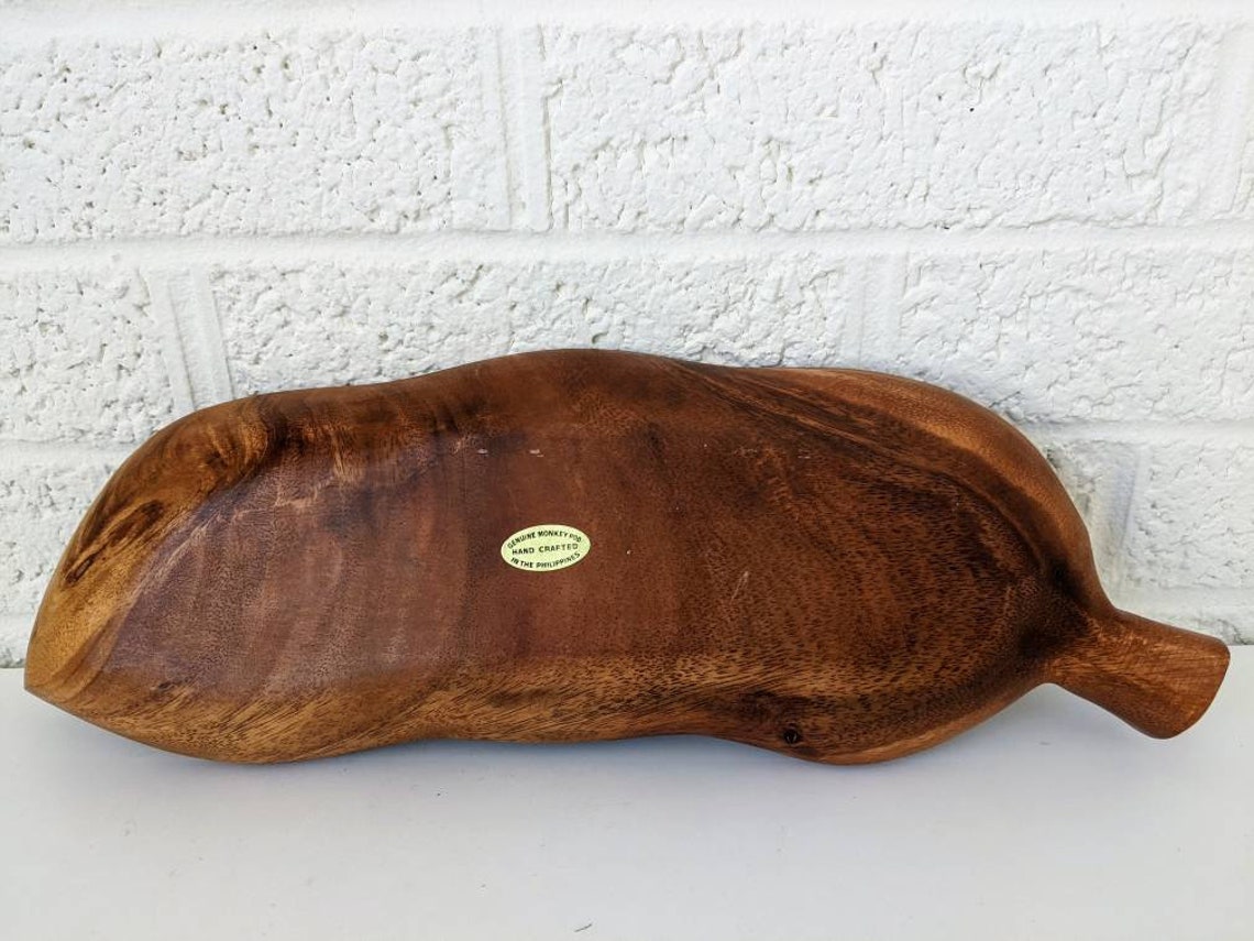 Vintage Monkey Pod Wood Tray Pea Pod Tray - Etsy