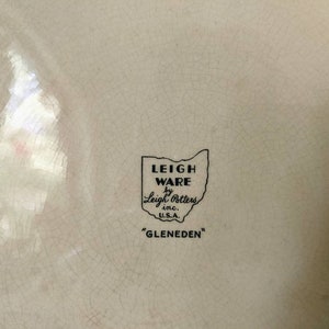 Vintage Leigh Ware Gleneden Plate Art Nouveau, Art Deco Floral Pottery ...