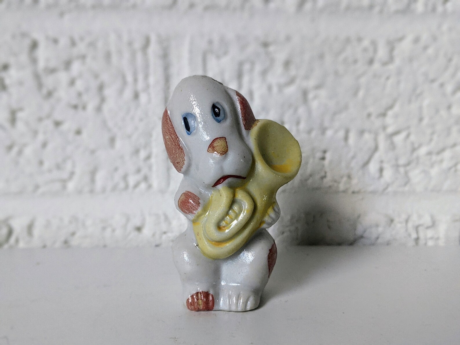 Vintage Figurine Dog Playing Saxophone | Japan - Etsy