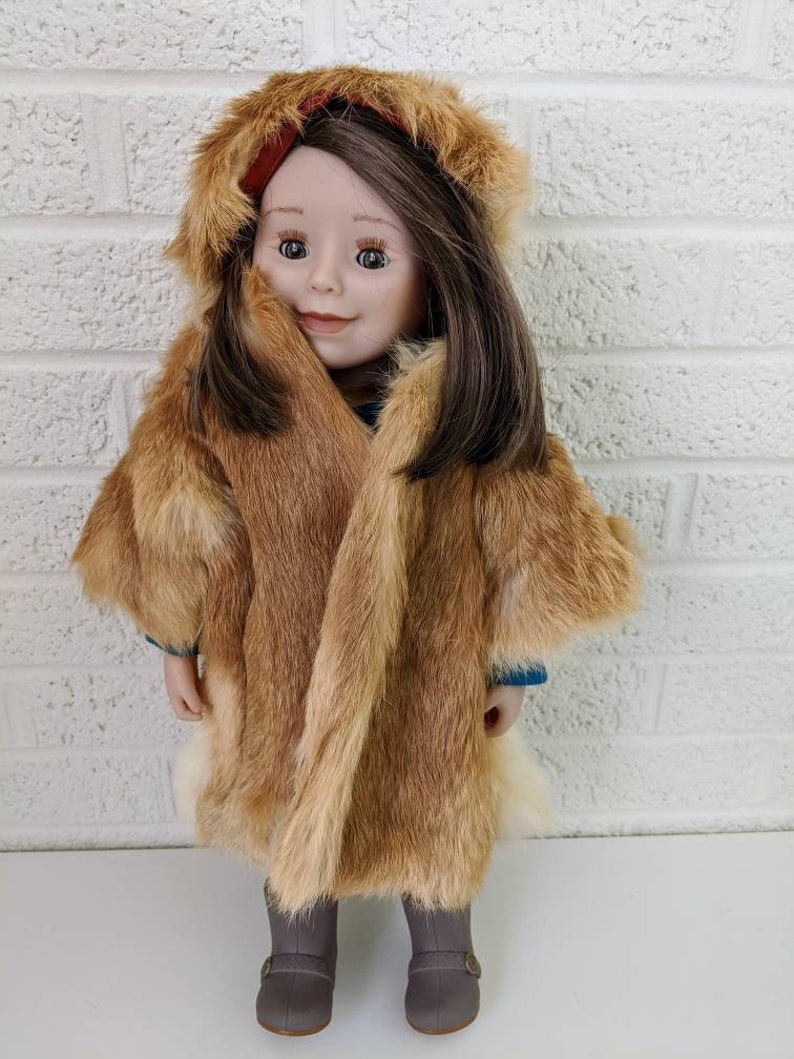 Vintage Real Fur Doll (or Newborn) Coat With Hood and Cap - Etsy