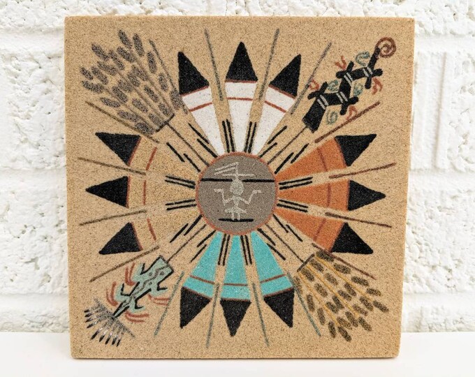 Vintage Herman Tom Navajo Sand Painting - Etsy