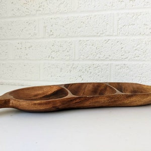 Vintage Monkey Pod Wood Tray | Pea Pod Tray - Etsy