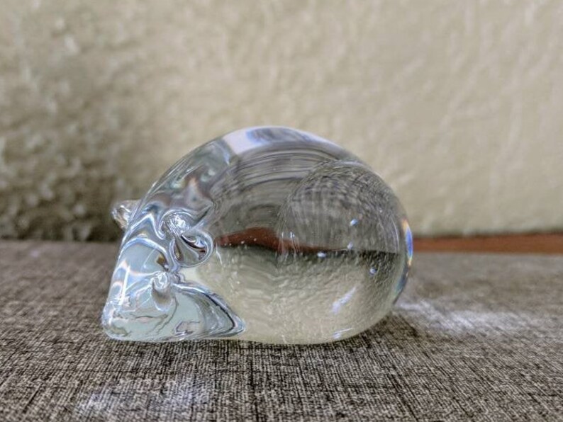 Vintage Glass Mouse Figurine | Etsy