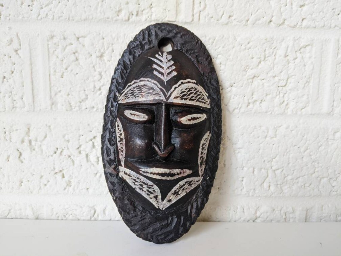 Vintage African Mask Wall Art Clay - Etsy