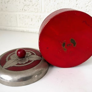 Vintage Chase USA Art Deco Powder Jar | Chrome, Glass, and Enamel ...