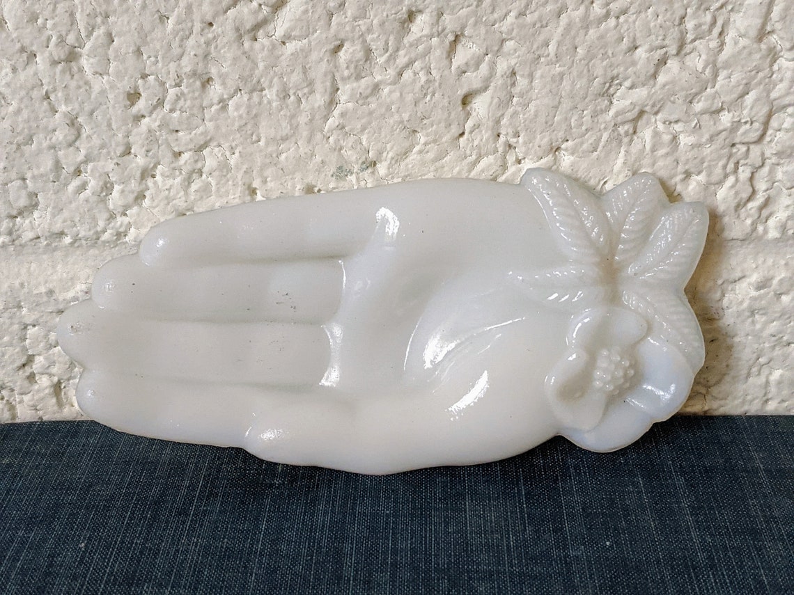 Rare Vintage Mckee Milk Glass Hand Dish - Etsy