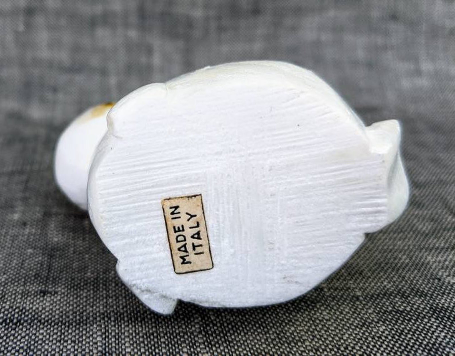 Vintage White Marble Bunny Figurine | Etsy