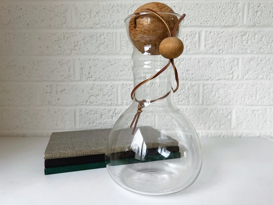 Vintage Pyrex 1 Quart Glass Cork Decanter | MCM Pyrex - Etsy