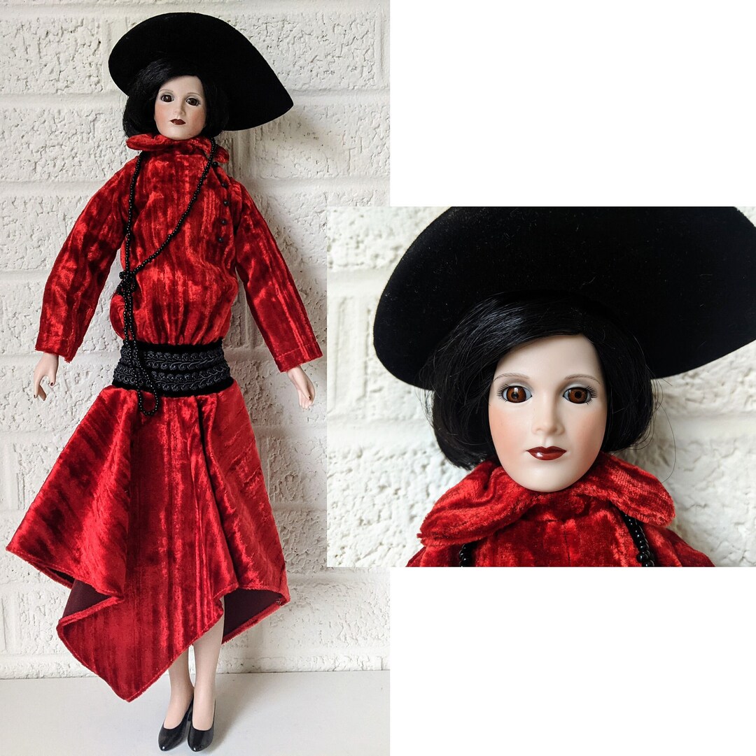 Vintage Hamilton Collection American Fashion Doll, 19 1985 1920s Dress ...