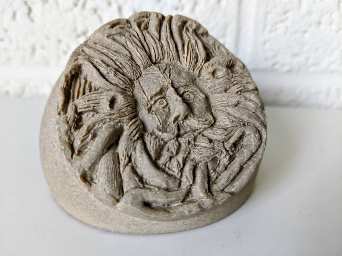 Vintage Carved Sun God Paperweight Made in England from the | Etsy