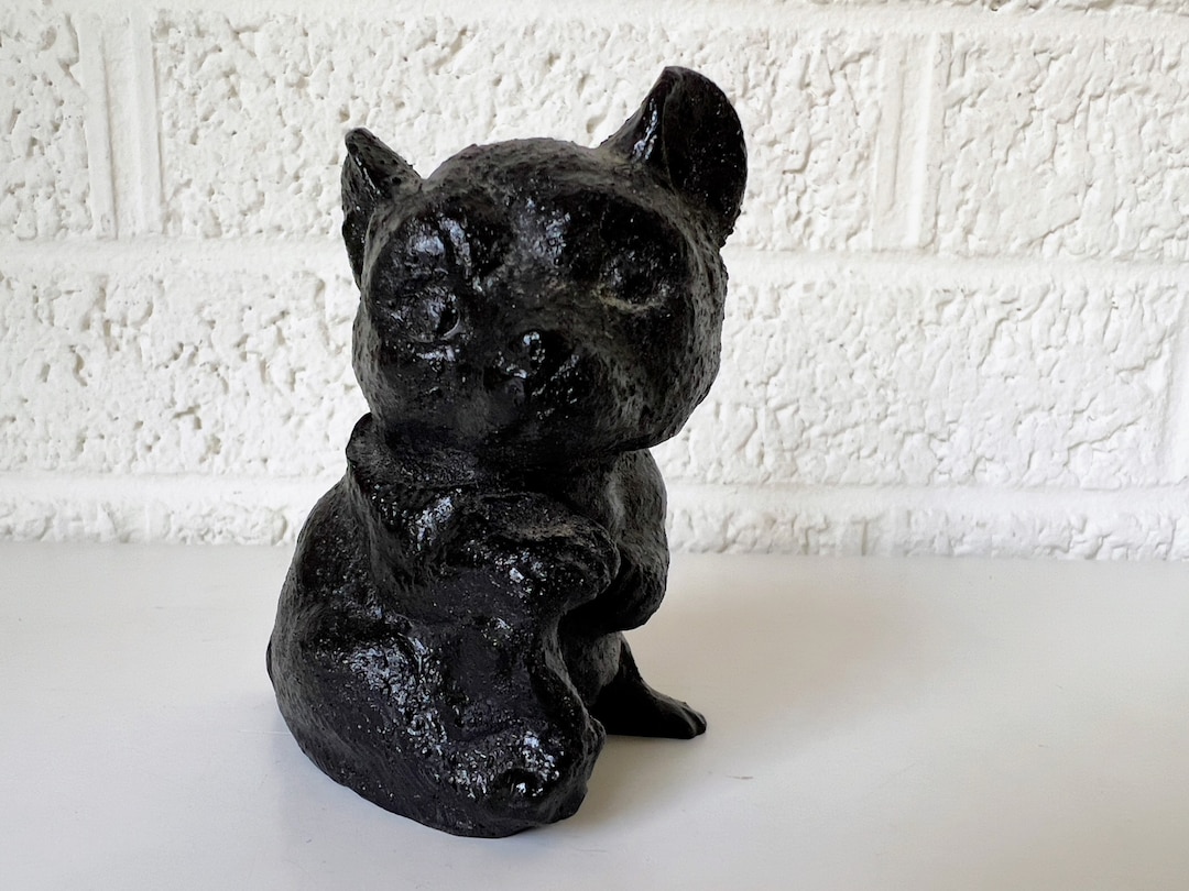 Vintage Coal Bear Figurine | Bear Carved From Coal - Etsy