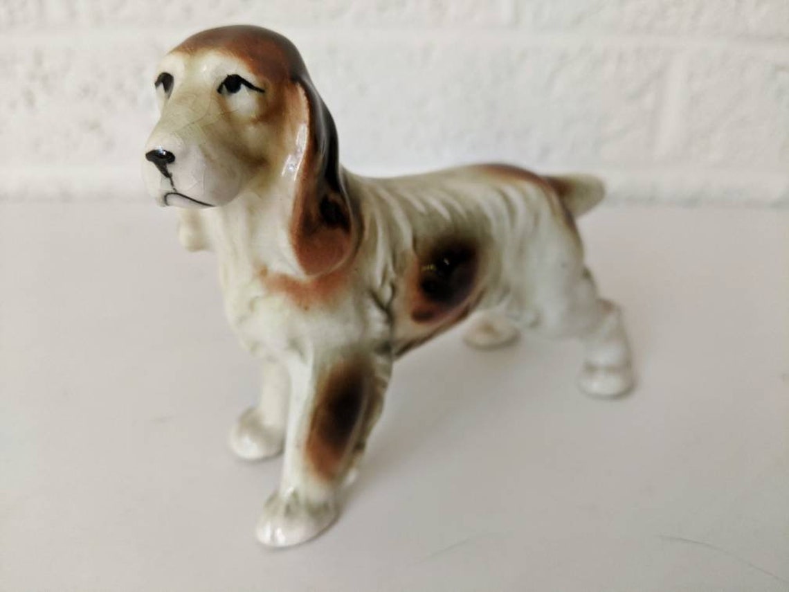 Vintage Ceramic Dog Figurine - Etsy