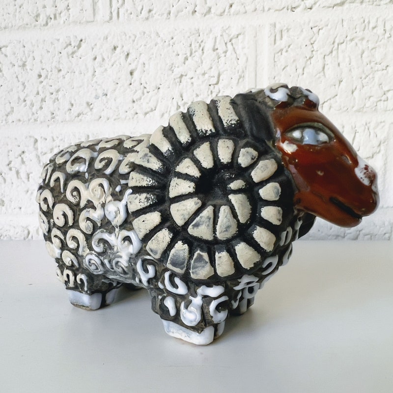 Ceramic Ram Figurine - Etsy