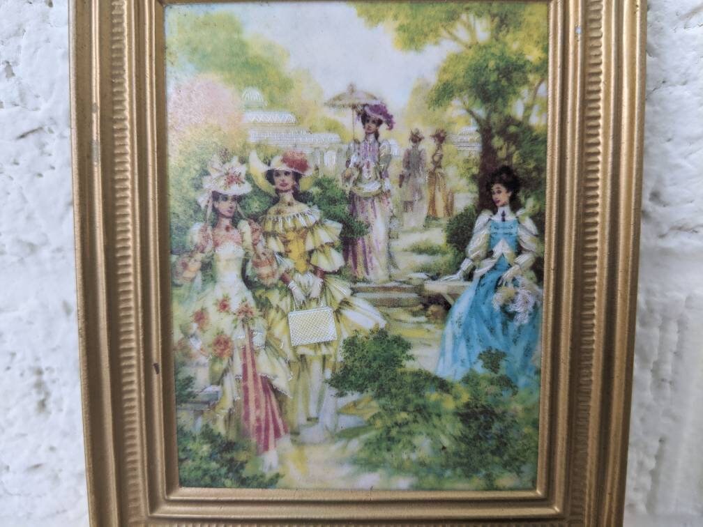 Vintage Avon "through the Years" Tribute Artwork on Ceramic Painted by ...