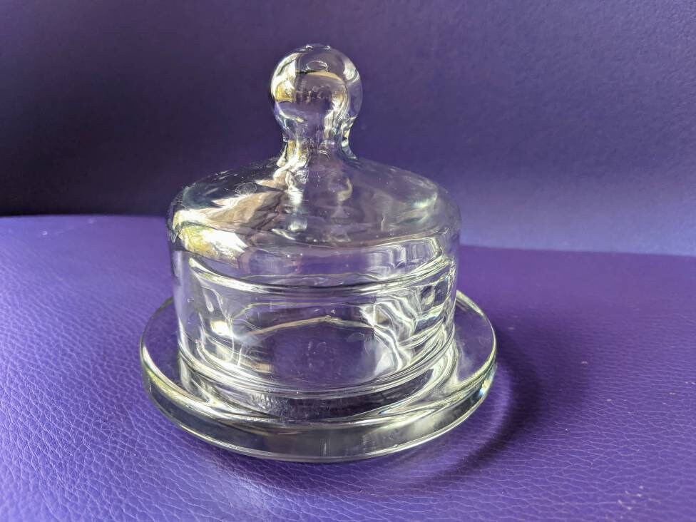 Small Glass Butter Dish With Lid - Etsy