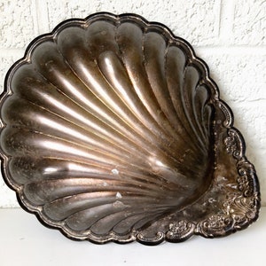 Vintage Silver Shell Serving Platter Dish - Etsy