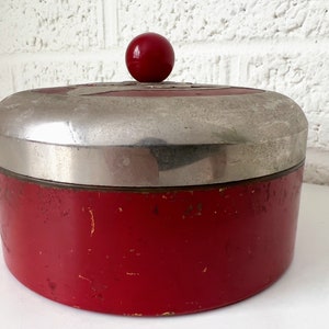 Vintage Chase USA Art Deco Powder Jar | Chrome, Glass, and Enamel ...