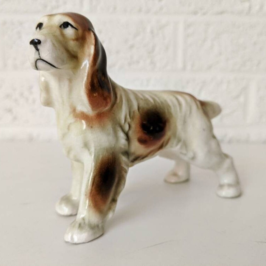 Vintage Ceramic Dog Figurine - Etsy