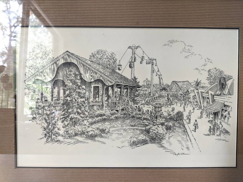 Vintage Framed Caroline Williams Pen and Ink Print Coney | Etsy