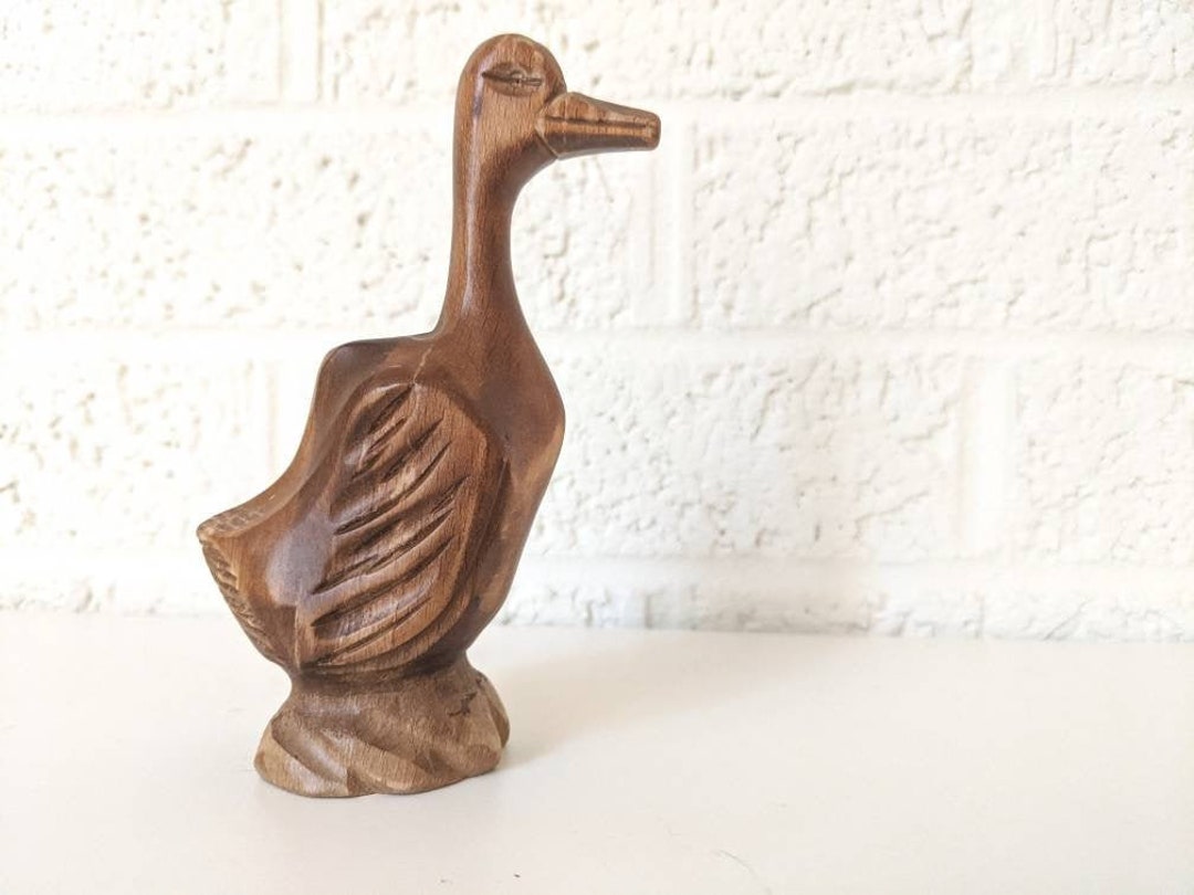 Vintage Hand Carved Duck Toothpick Holder or Candle Holder - Etsy