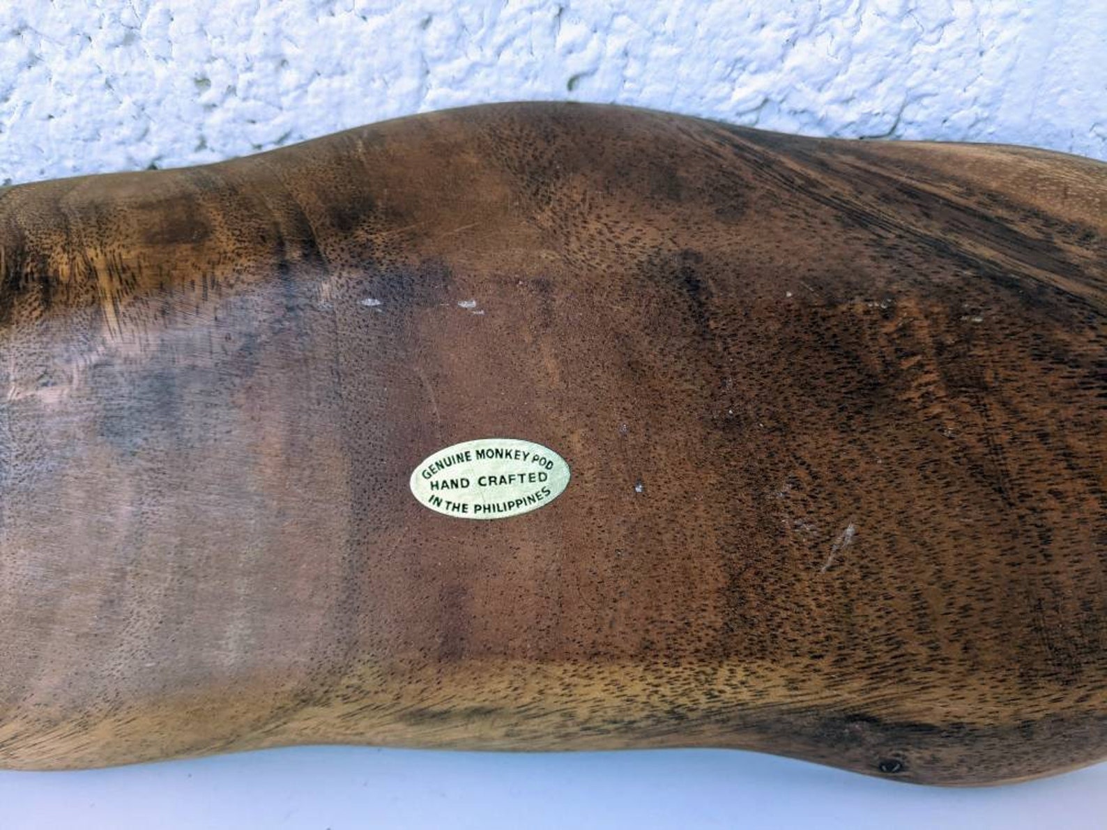 Vintage Monkey Pod Wood Tray | Pea Pod Tray - Etsy
