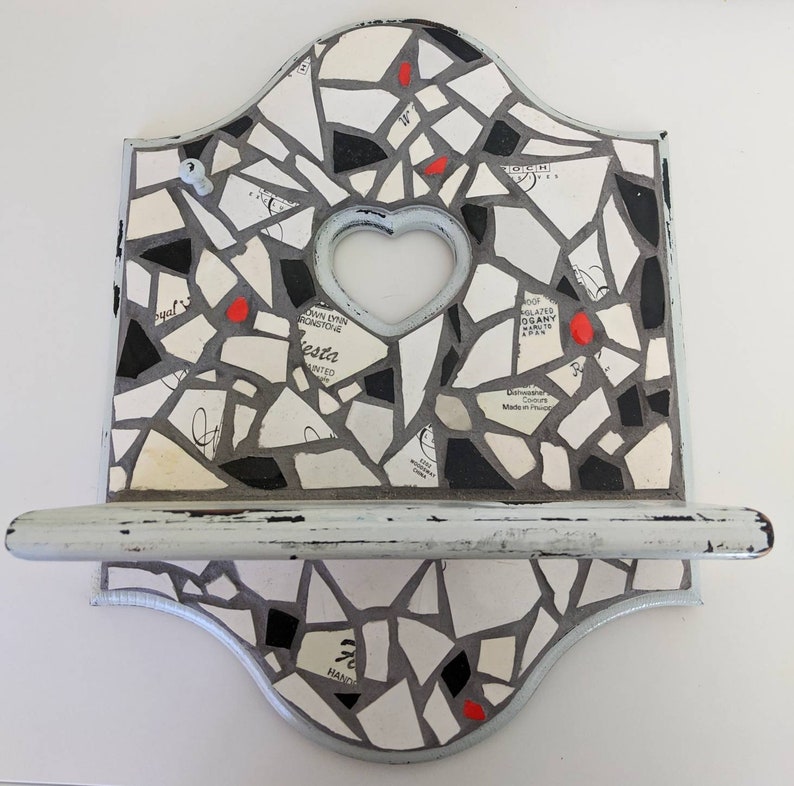 Vintage Mosaic Key Holder and Shelf - Etsy