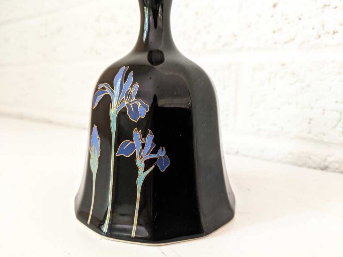 Vintage Blue Iris Bell by Otagiri Japan Ceramic Bell - Etsy