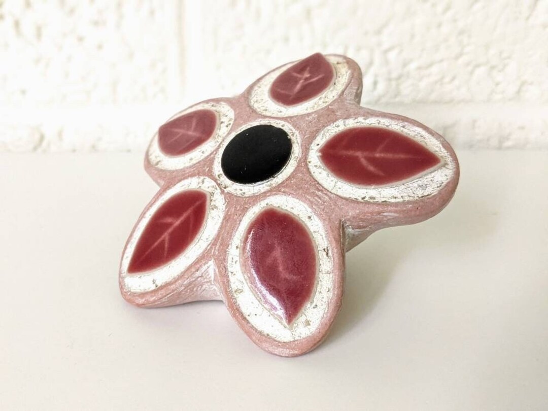 Vintage Isabel Bloom Concrete and Ceramic Flower Figurine - Etsy