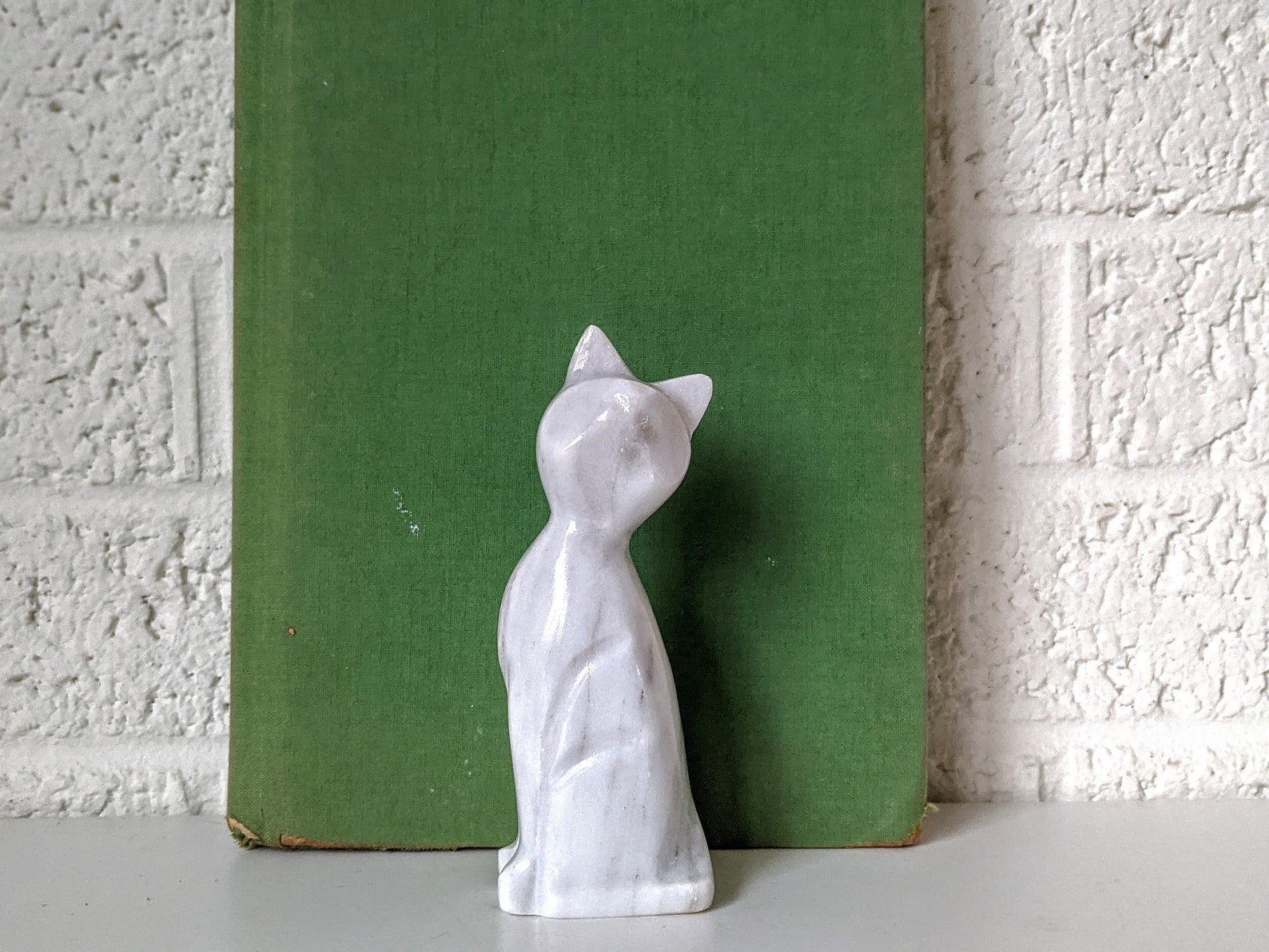 Vintage Carved Marble Cat Carved Stone Cat Figurine - Etsy
