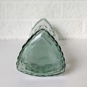 Tall Vintage Triangular Glass Bottle, Jar, or Vase | Possibly Libbey ...