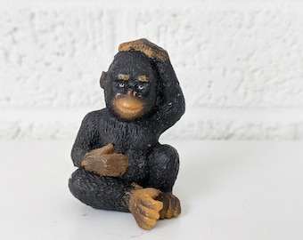 Chimpanzee Figurine - Etsy