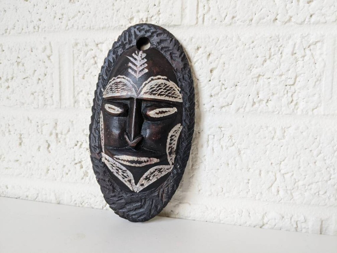 Vintage African Mask Wall Art Clay - Etsy