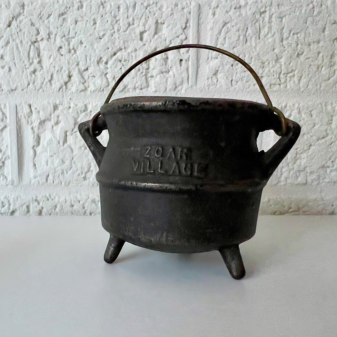 Vintage Mini Potjie Style Cast Iron Cauldron | Zoar Village Souvenir - Etsy