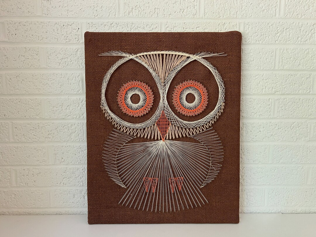 Vintage String Art Owl Design | Nails and String Art - Etsy