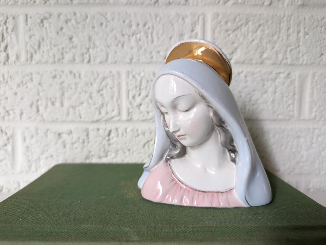 Vintage Italian Porcelain Madonna Bust | Attributed to Lenci Bertetti ...