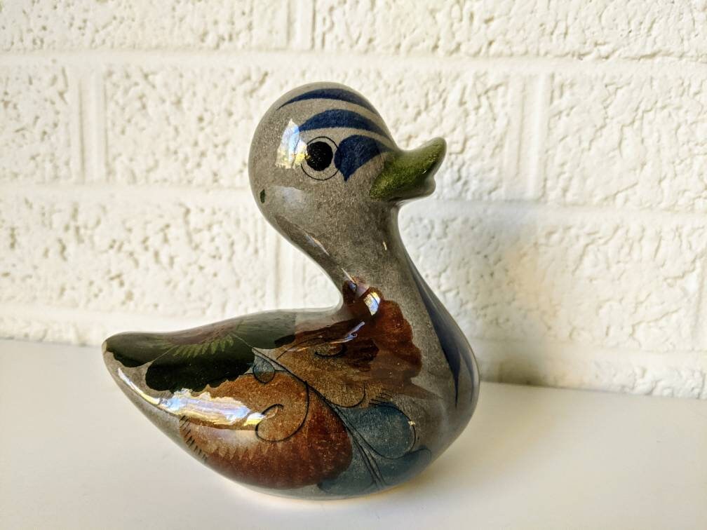 Vintage Mexican Duck, Glazed Ceramic - Etsy