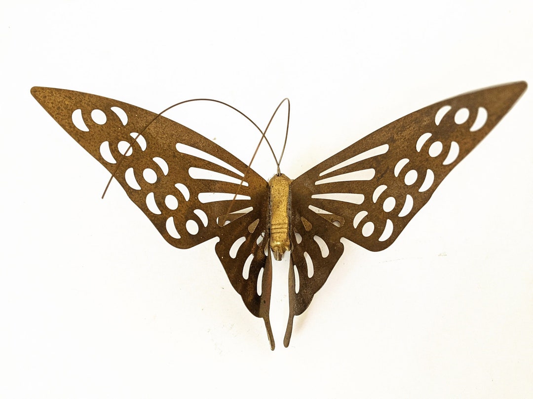 Vintage Brass Butterfly Wall Art 3D Brass Butterfly - Etsy