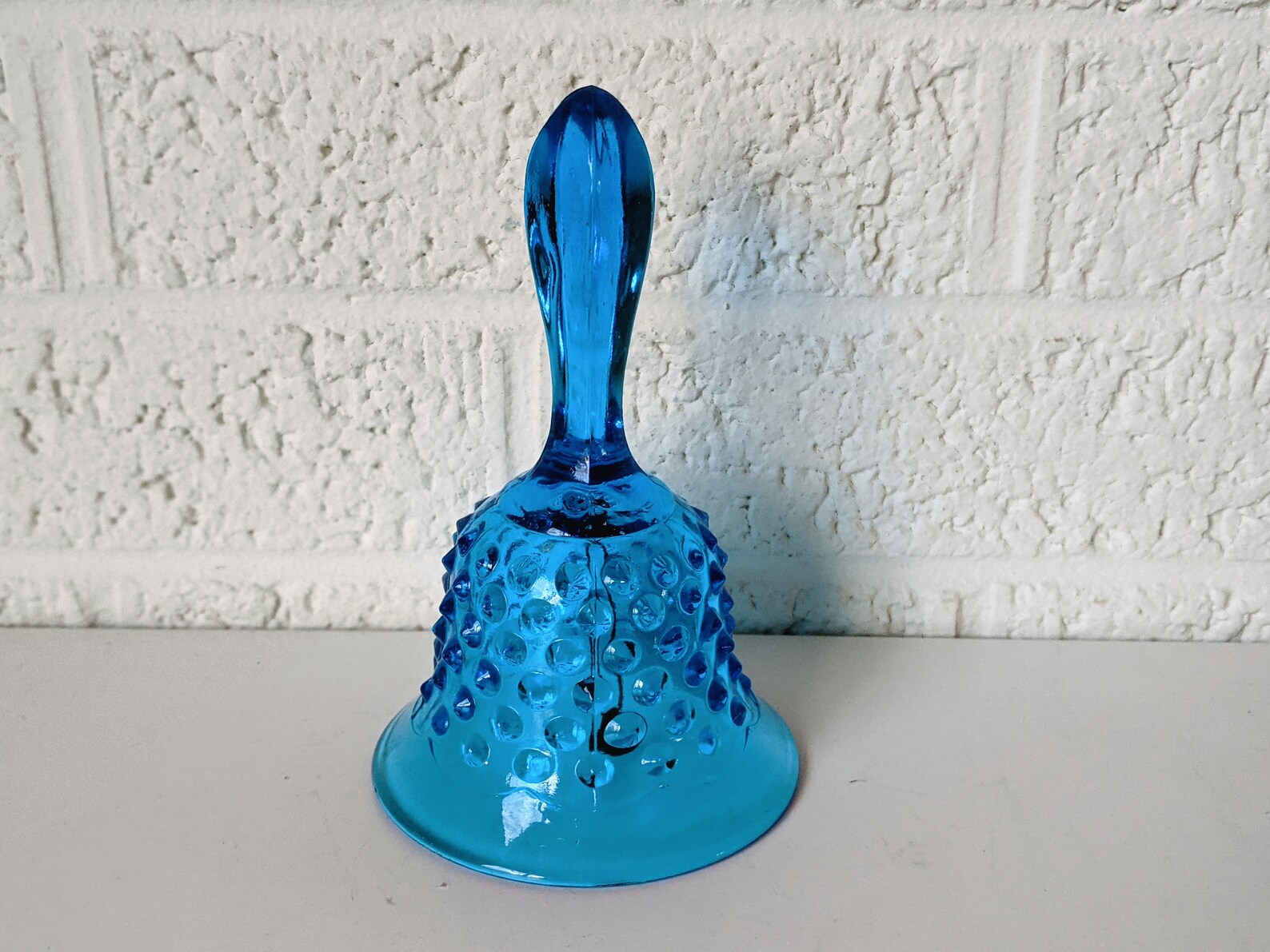 Vintage Blue Hobnail Bell Dinner Bell Fenton Glass Bell - Etsy