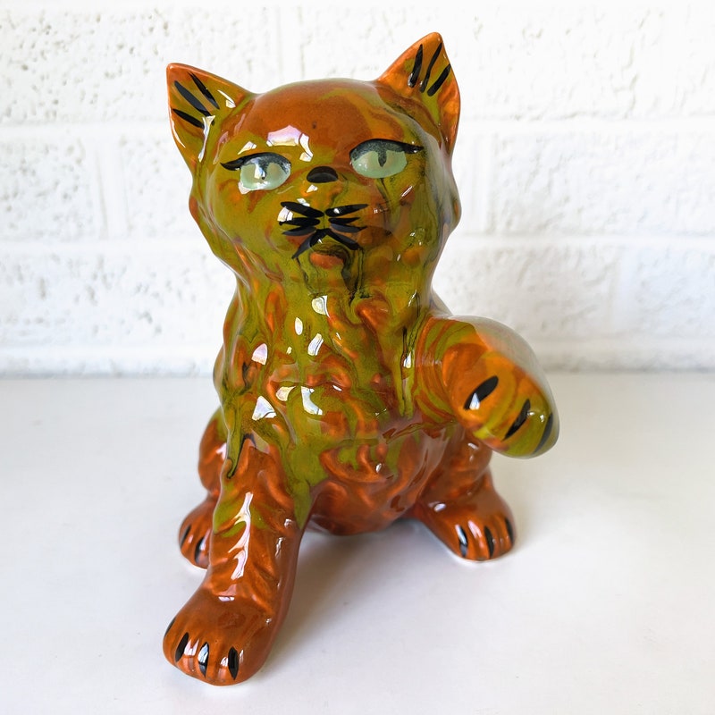 Pottery Cat - Etsy