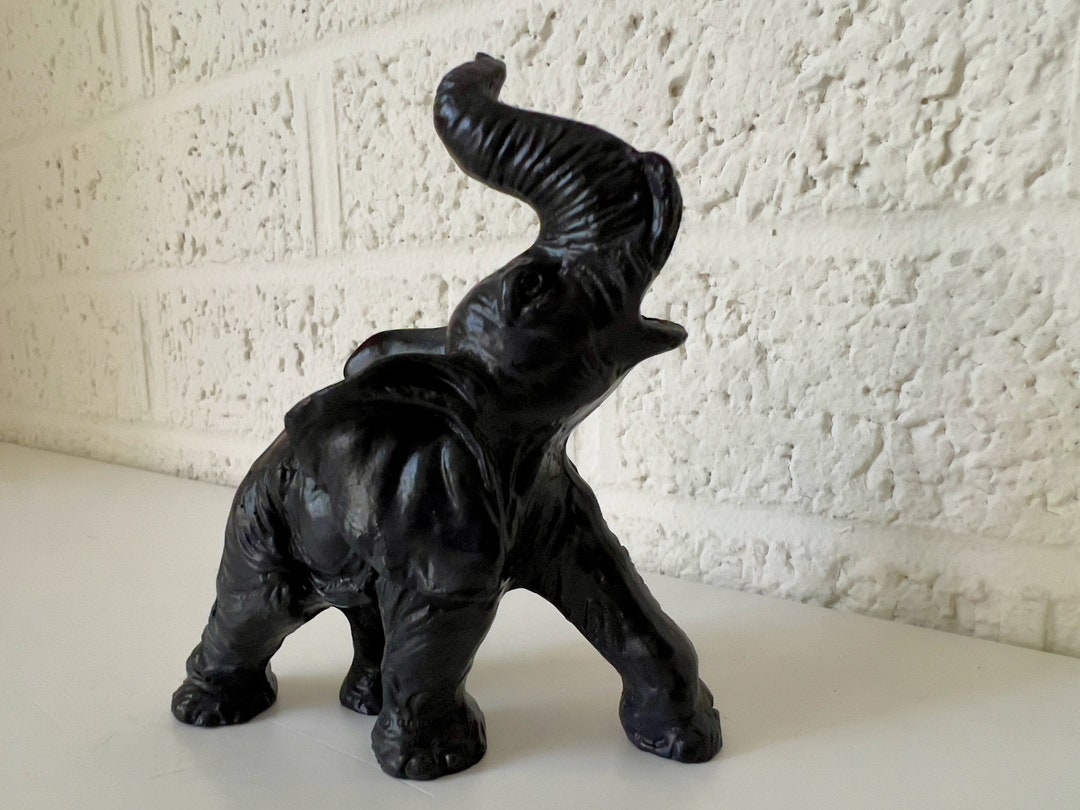 Vintage Elephant Figurine Elephant Carved From Coal, Kentucky - Etsy